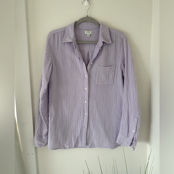 J. Crew | Tops | J Crew Light Purple Shirt | Poshmark